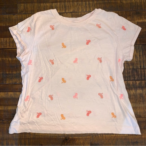 LOFT | Tops | Loft Vintage Soft Pink Tee Bicycles | Poshmark